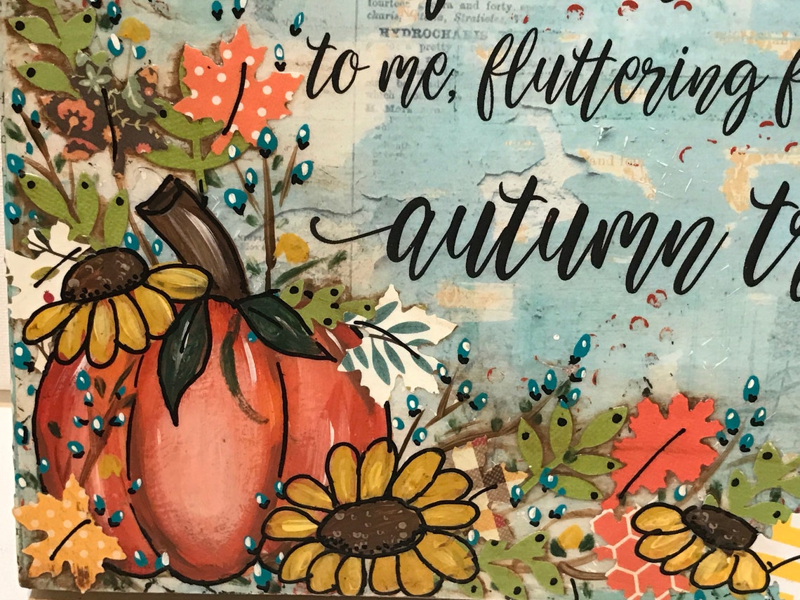 Fall Painting Fall Pumpkin Decor Fall Sign Autumn Sign | Etsy