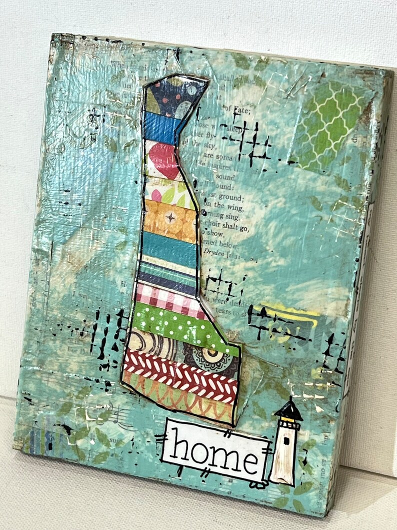 Delaware State Sign Home State Sign Delaware Lighthouse - Etsy