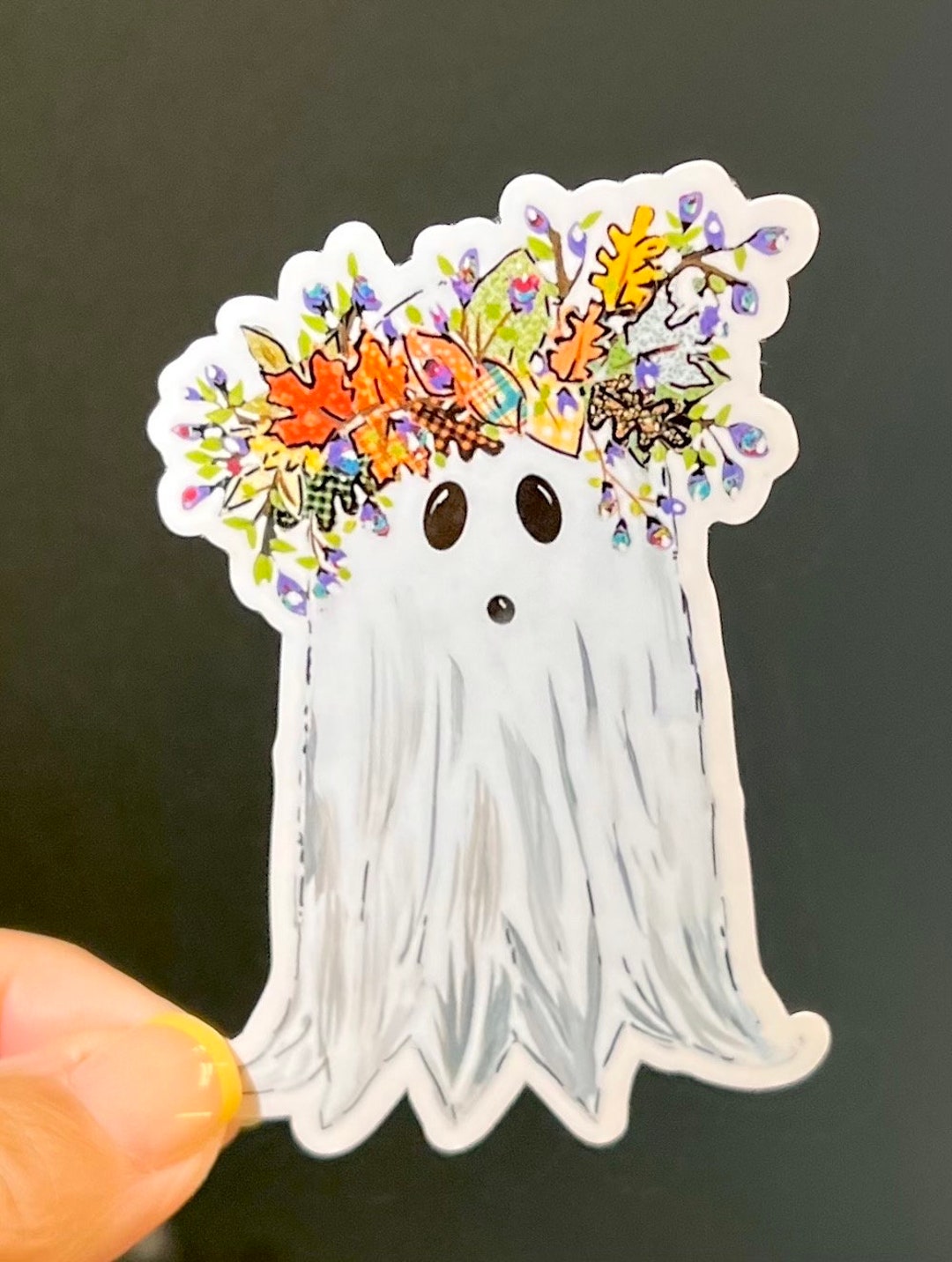 Cute Ghost Sticker, Boo Ghost Decal, Pretty Ghost Decal, Hydro Flask ...
