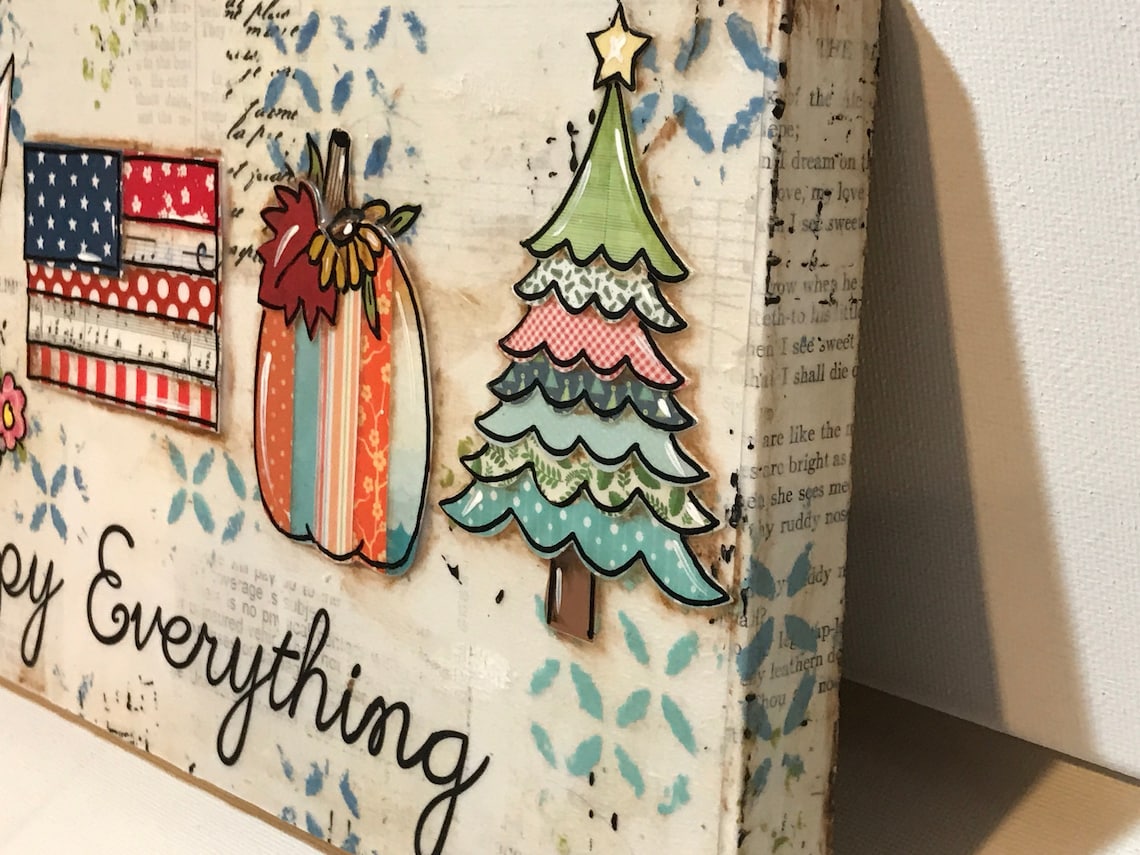 Happy Everything Sign Happy Everything All Seasons | Etsy