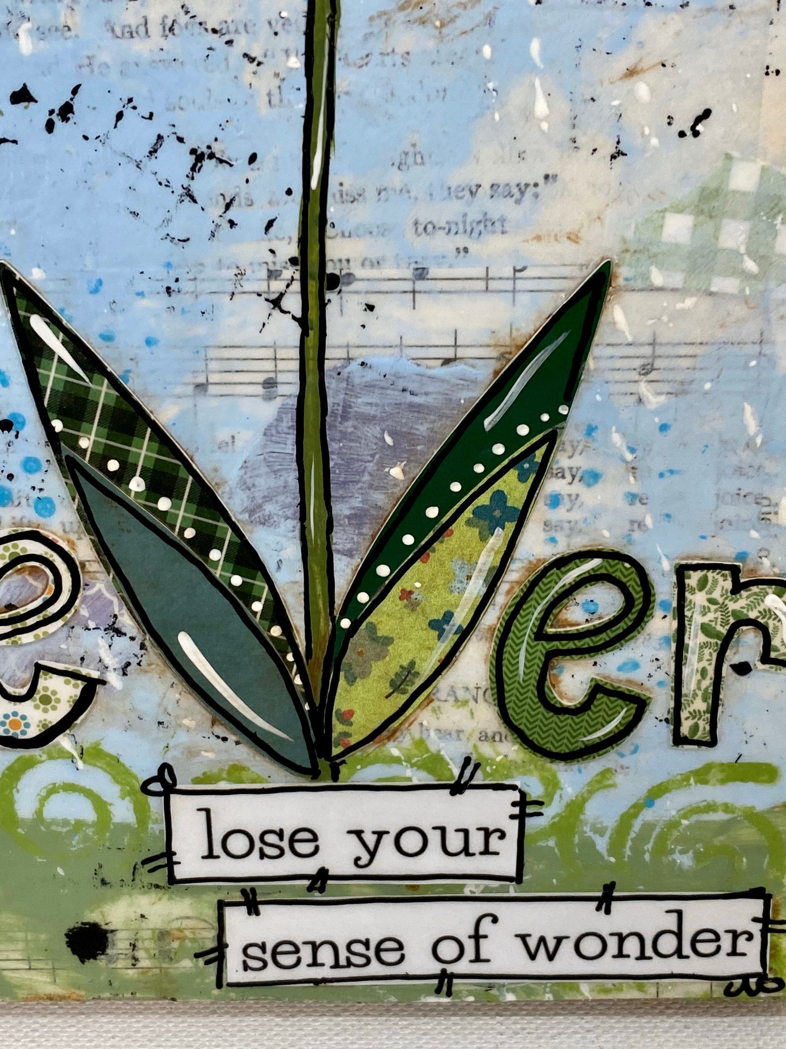 Floral Decor Sign Never Lose Your Sense of Wonder Mixed Media - Etsy