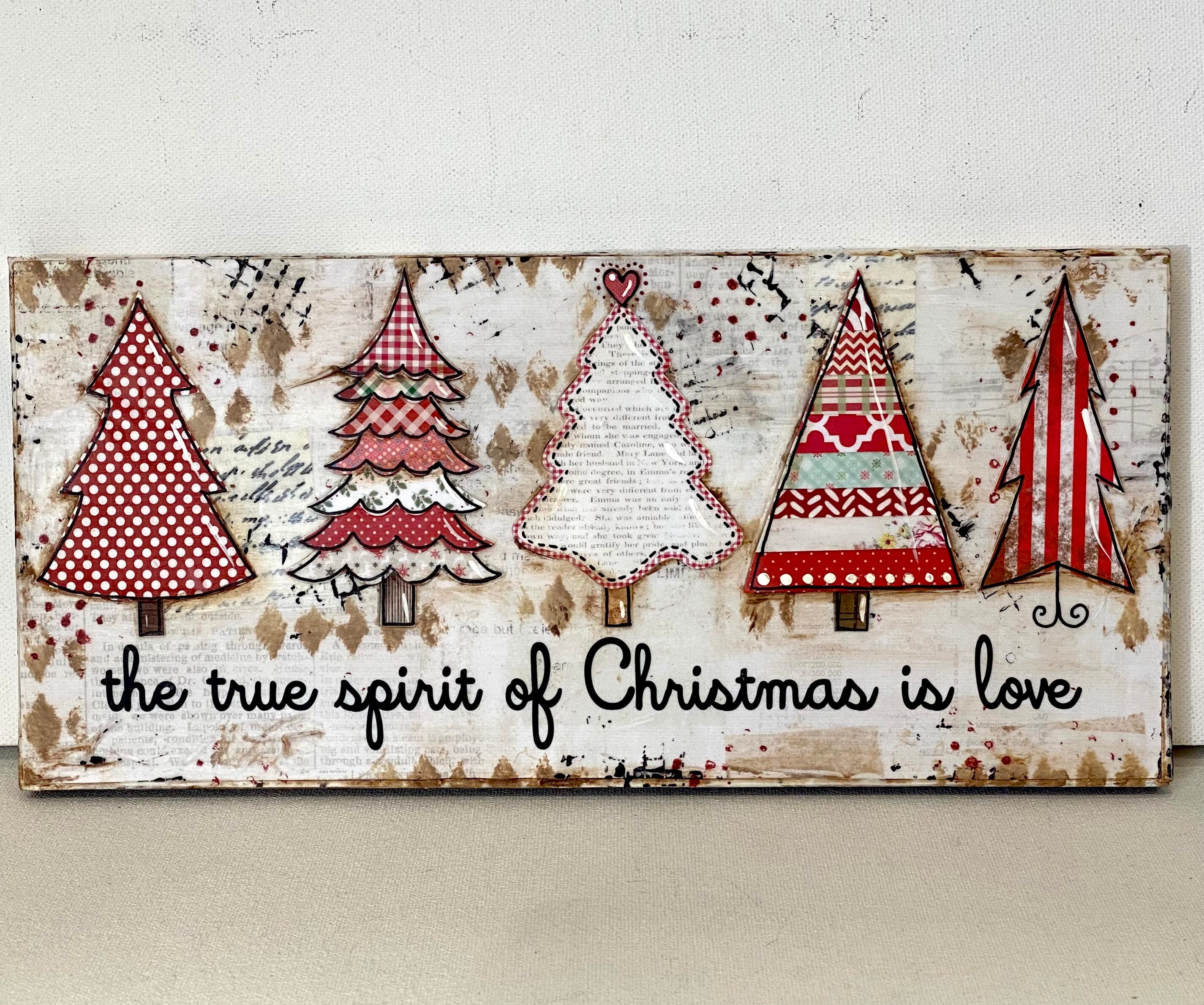 Christmas Decor Tree Sign Holiday Sign Christmas Tree Row - Etsy