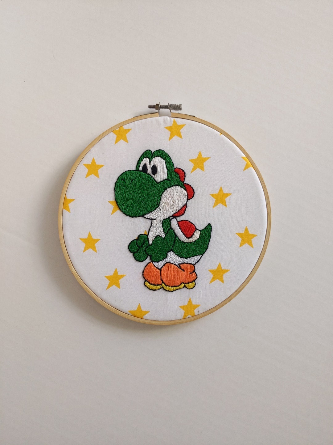 Yoshi Embroidery,bedroom Decor, Gamer Art - Etsy