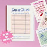 Custom Guest Check Poster - Etsy