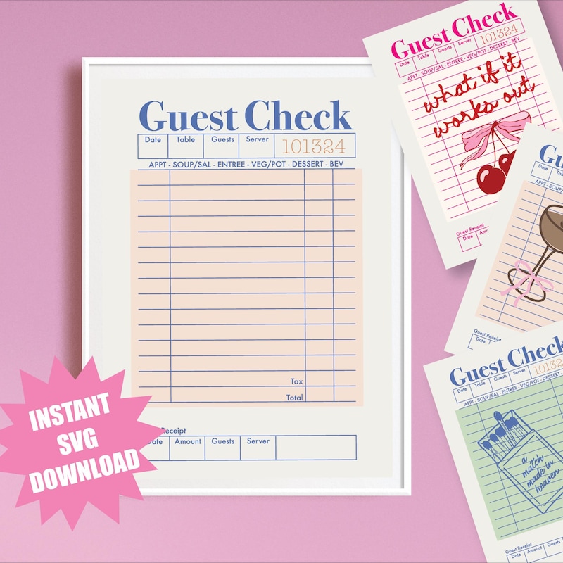 Printable Guest Cards - Etsy