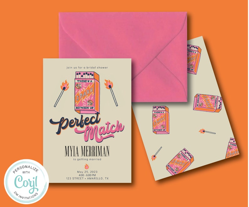 Perfect Match Bridal Shower, She Found Her Match, Match Made in Heaven ...