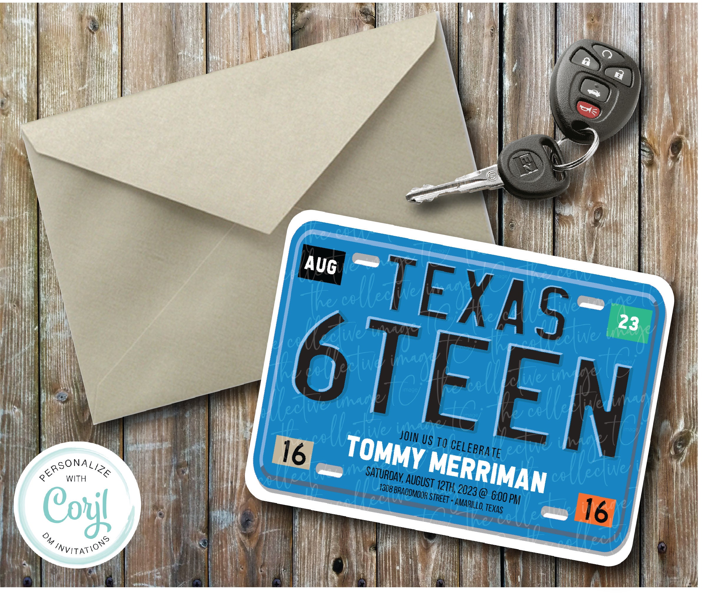 16th Birthday, Drivers License, 6teen, Texas, TX License Plate Birthday ...
