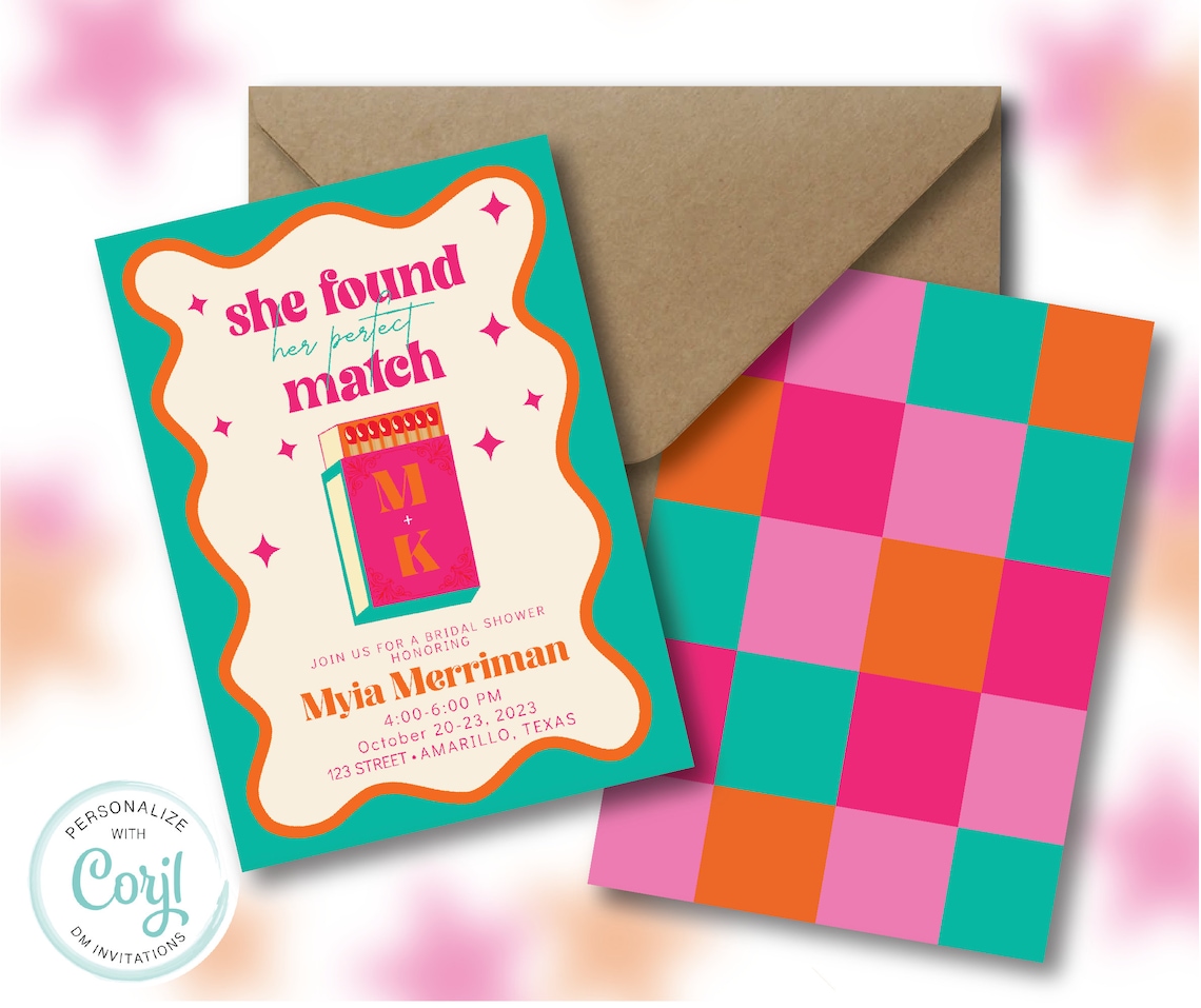She Found Her Match, Perfect Match Bridal Shower, Match Made in Heaven ...