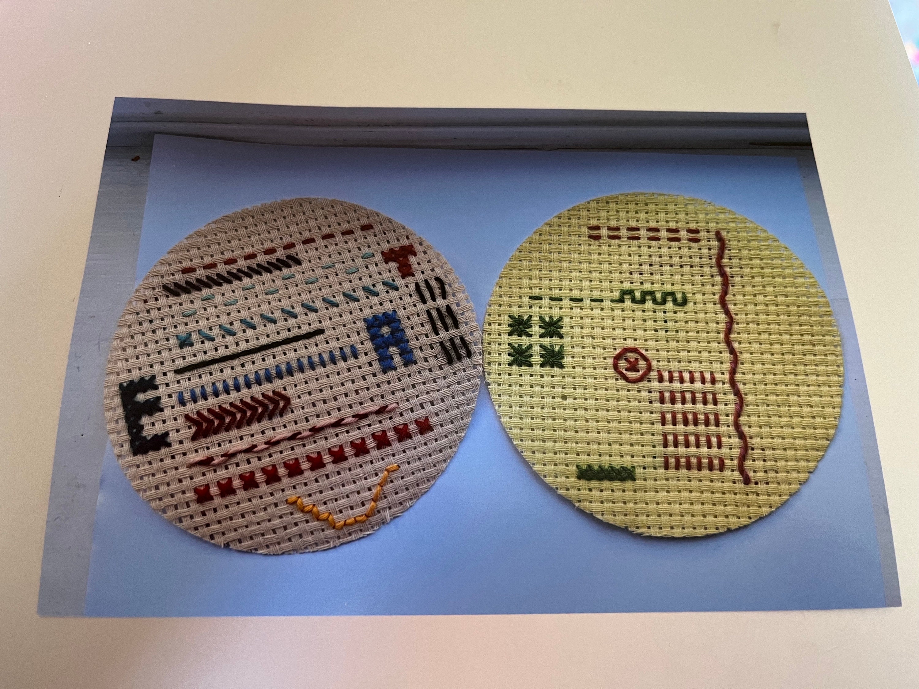 Beginners Binca Learn to Sew Kit. Fabric,needles,cotton Thread. Stitch ...