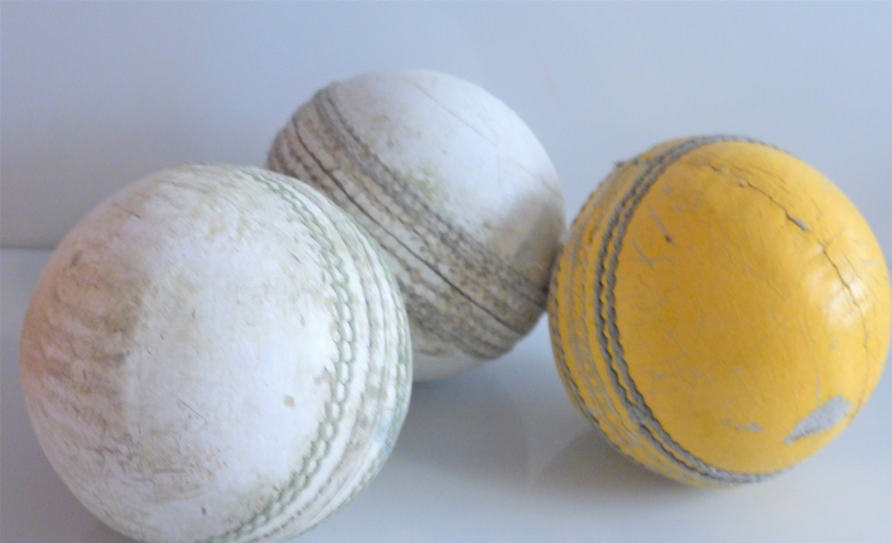 Used White Cricket Ball