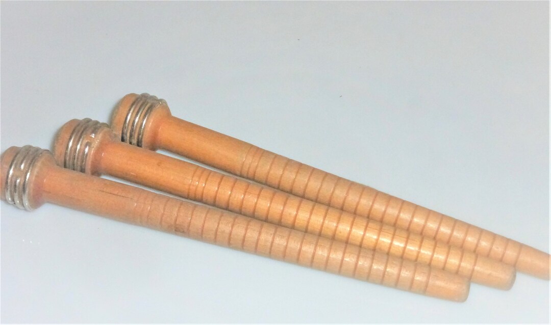BX50 Lot of 3 Antique Wood Textile SEWING SPINDLE Bobbin - Etsy