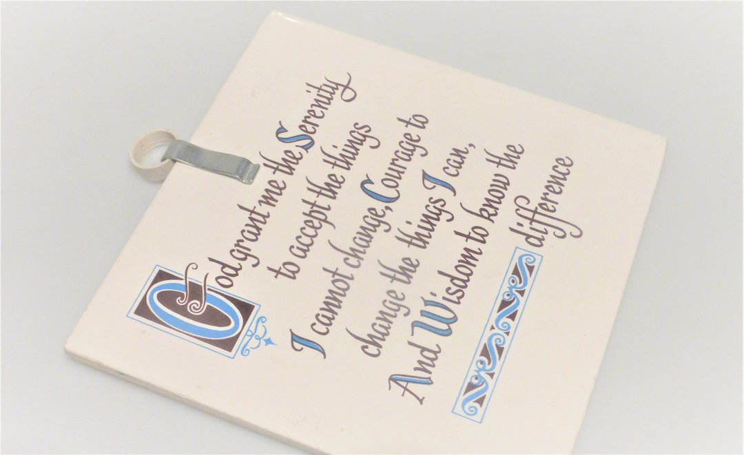 HMP1 Serenity Prayer TILE PLAQUE Hand Painted by Screencraft Wall ...