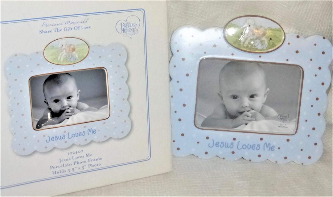 PM Precious Moments JESUS LOVES Me Picture Frame Johnathan - Etsy