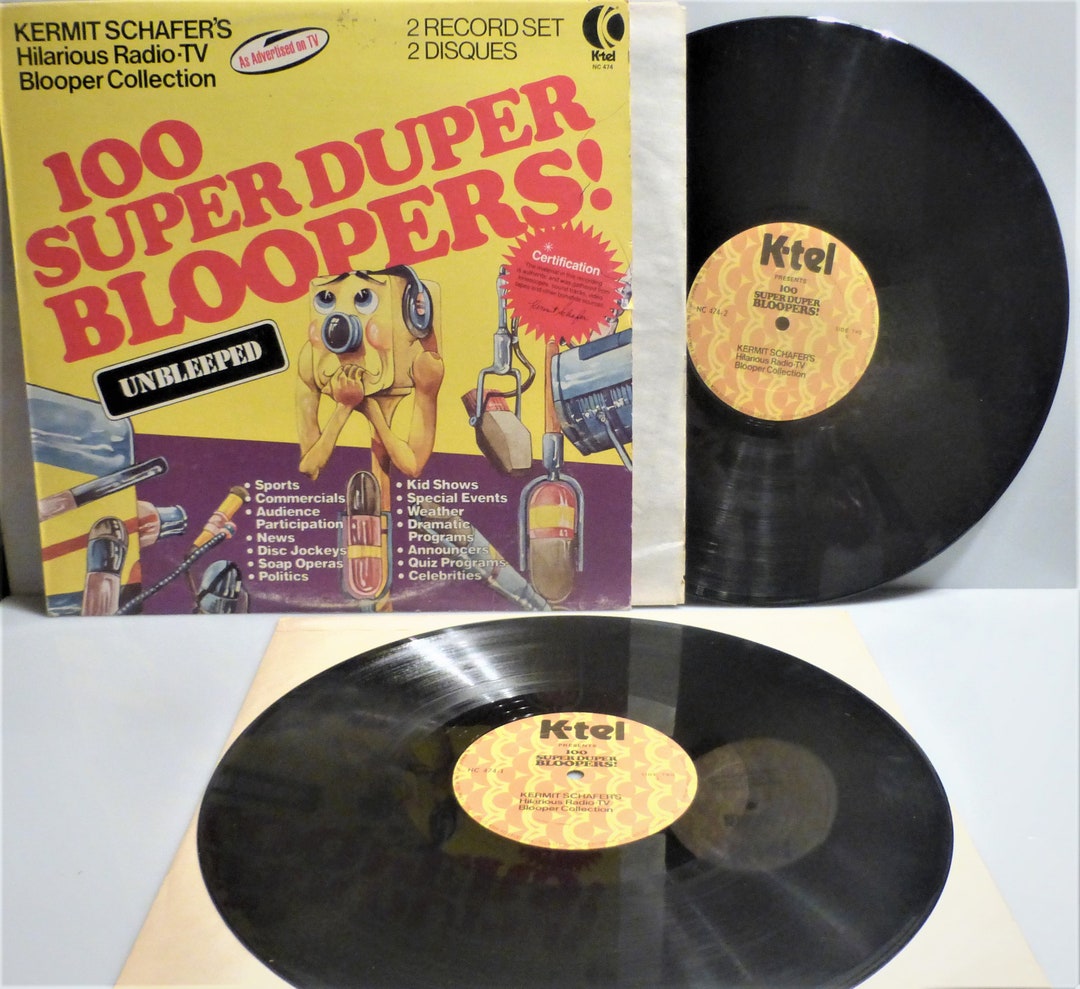 Lp5 K-tel Hermit Schafer's 100 SUPER BLOOPERS Vinyl Lp Record Vintage Record Player Vintage Lp ...