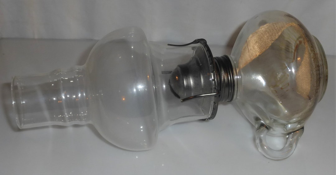 Bx40 RARE Vintage Kaadan OIL Lamp FINGER Style Flute Clear Glass ...
