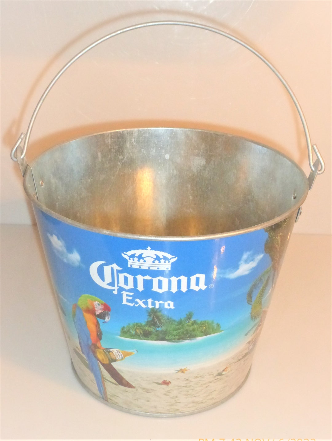 BX15 STEEL Corona Extra ICE BUCKET Galvanized Steel Beer - Etsy