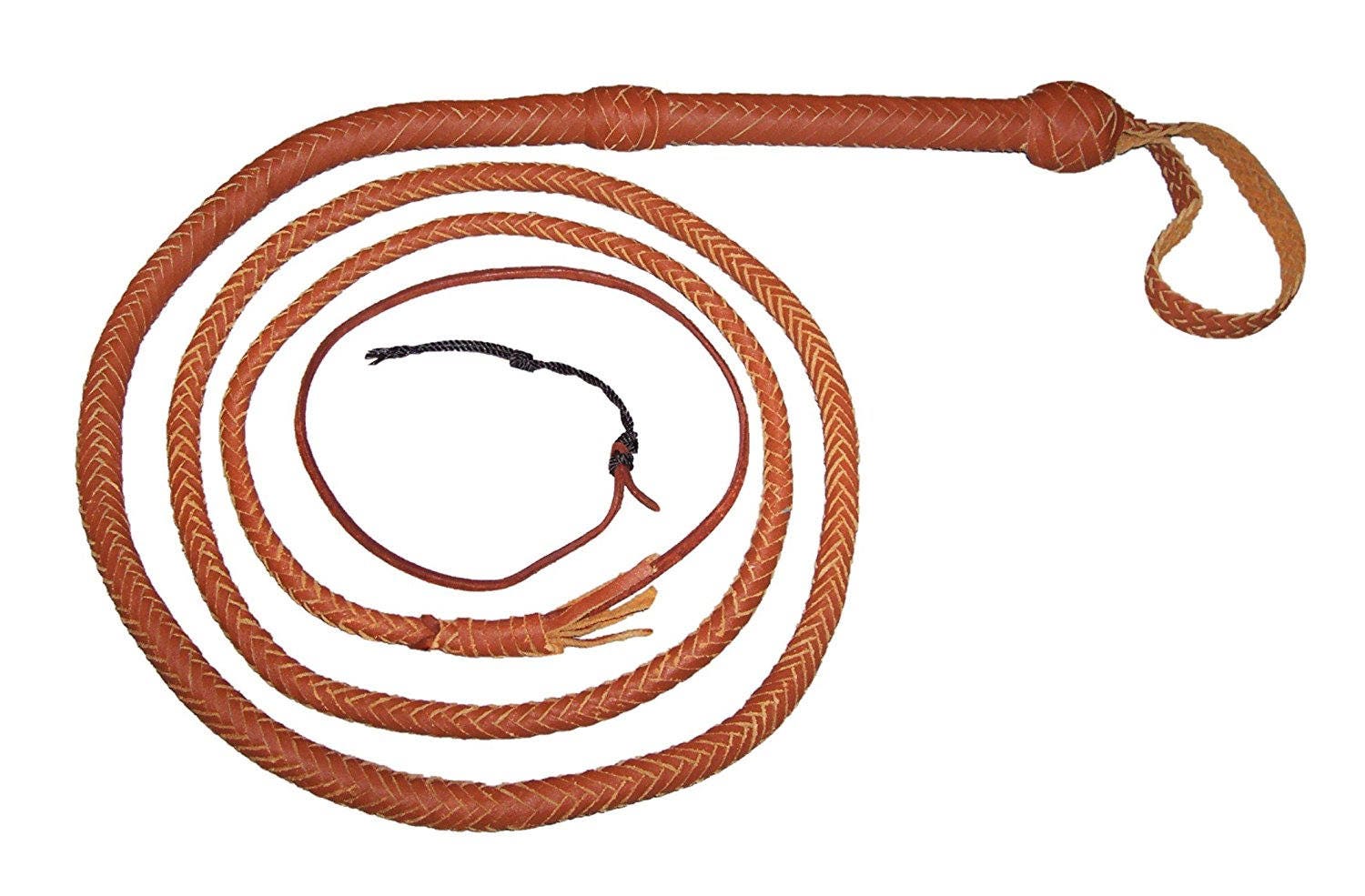 8 Foot Long16 Plait Tan Bullwhip Indiana Jones Stuntman Real Leather ...