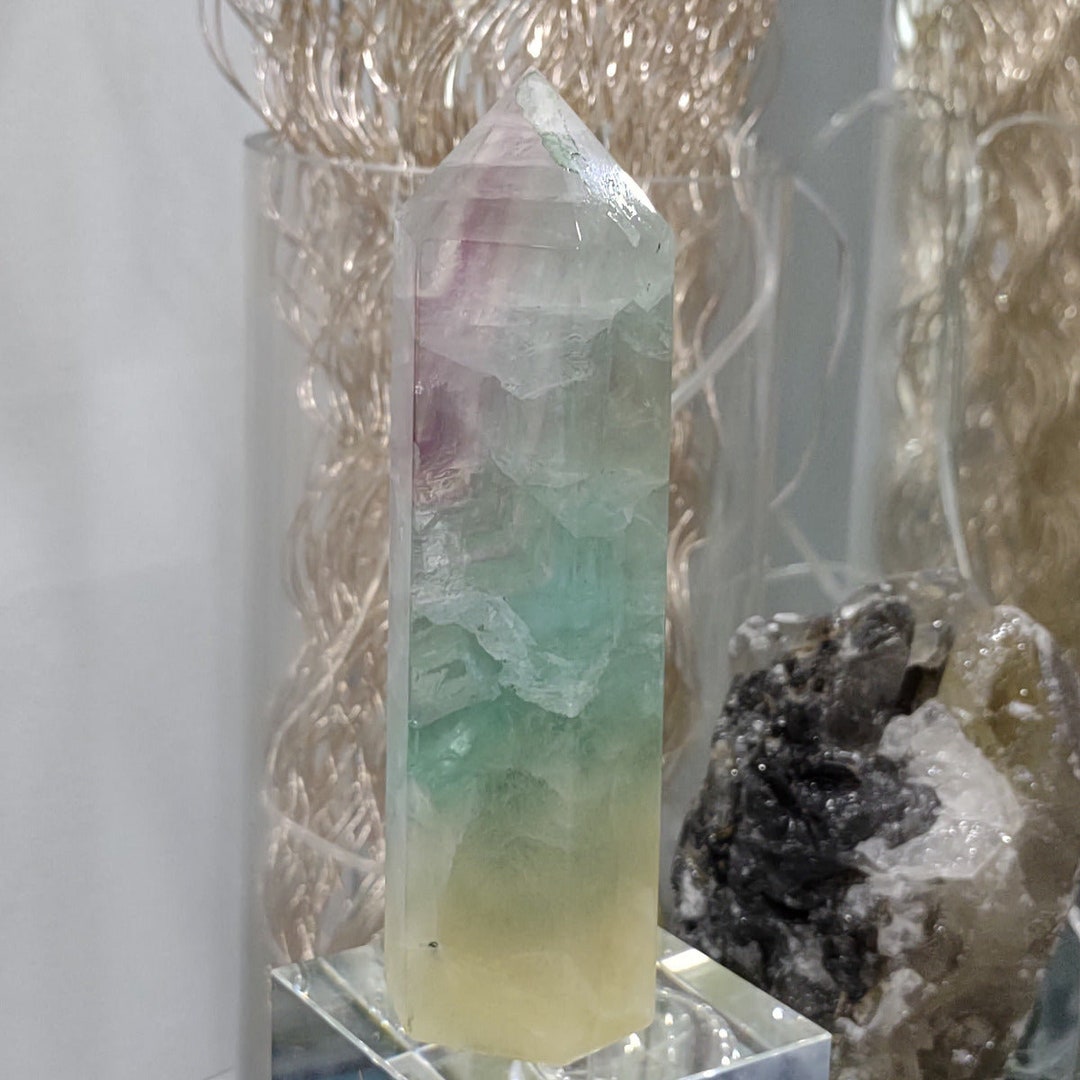 Fluorite Rainbow Generator Yellow Blue and Purple 13.2cm - Etsy