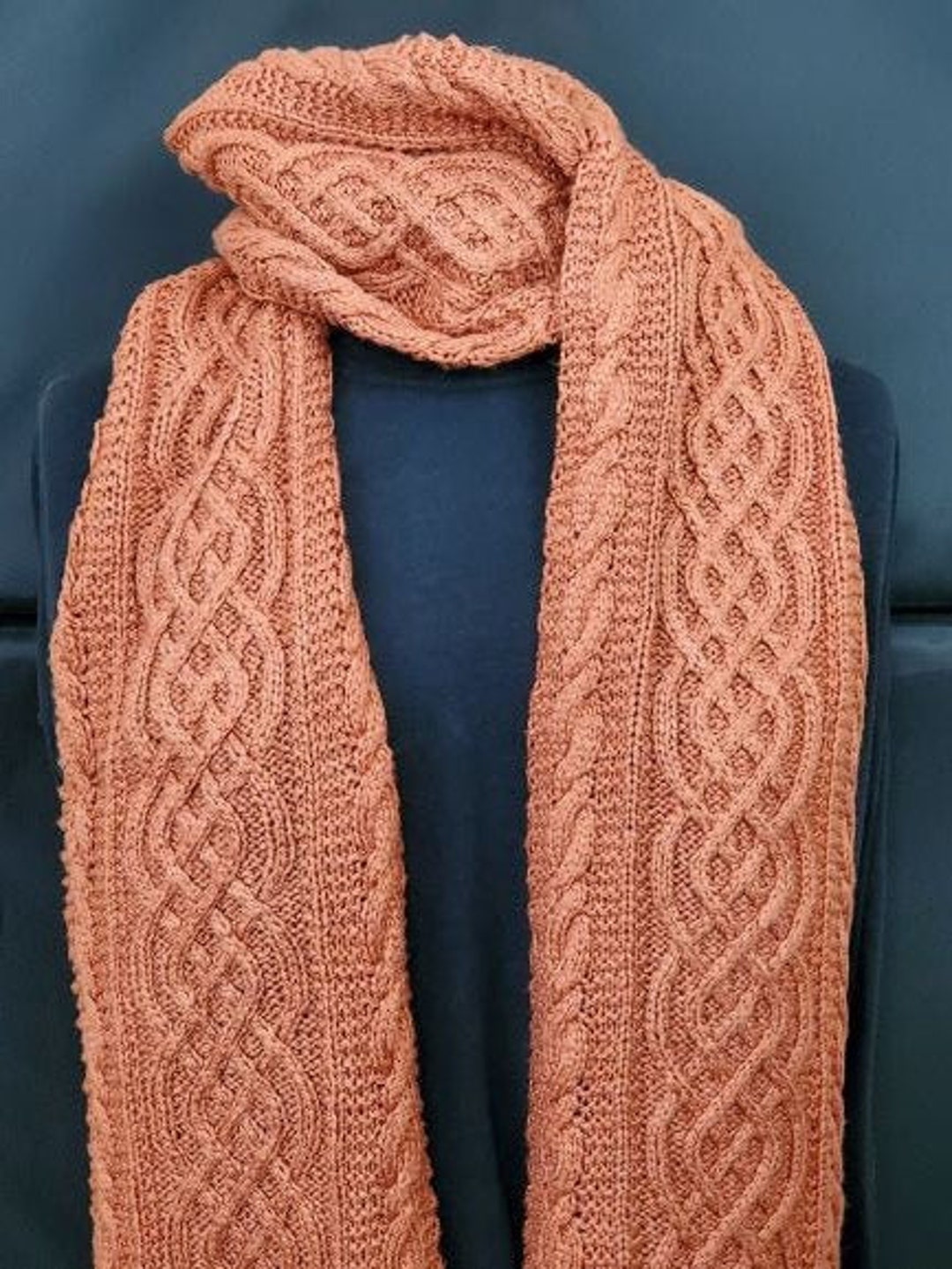 Triple Cable Knit Scarf Pattern - Etsy