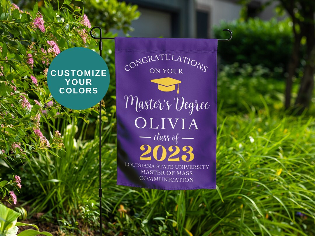 Masters Degree Graduation Yard Sign Graduation Flag College - Etsy