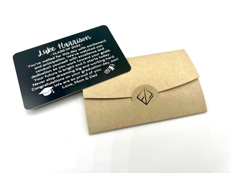 Personalized Engraved Wallet Card Custom Graduation Gift | Etsy