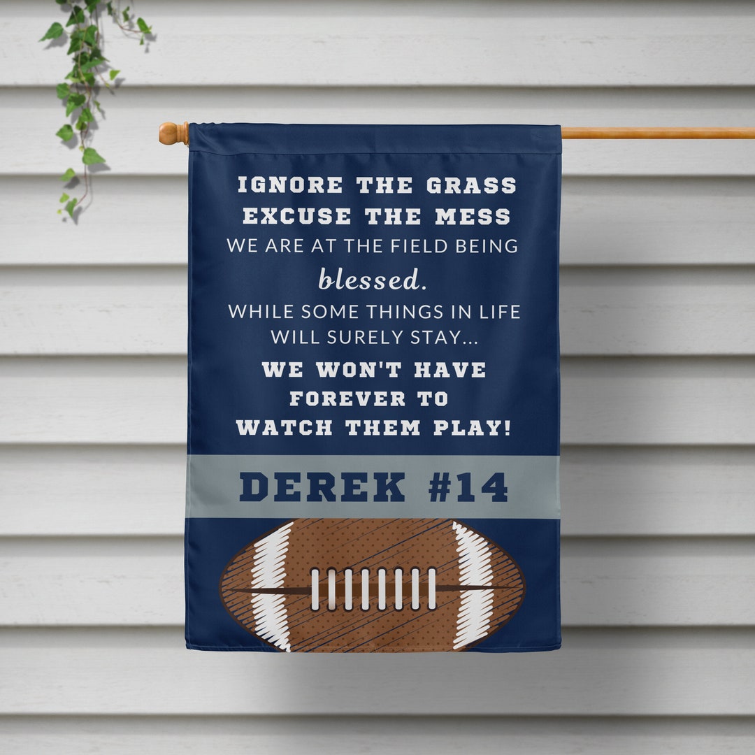 Personalized Football Flag, Football Gifts, Sports Mom Garden Flag ...