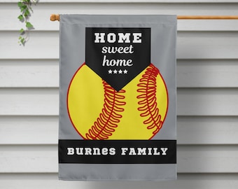 Softball Garden Flag | Etsy