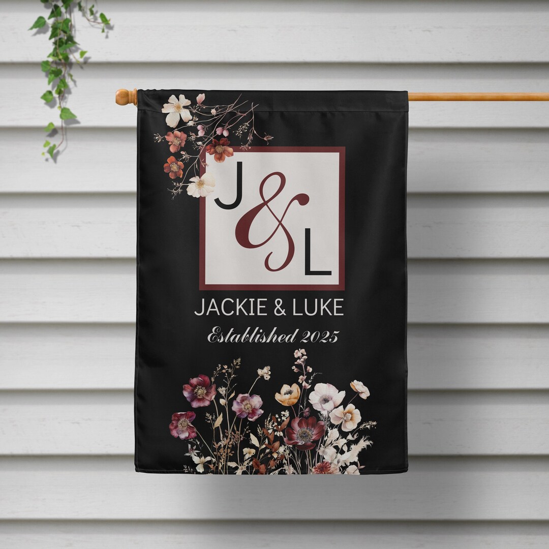 Fall Wedding Decor, Personalized Garden Flag, Welcome Yard Sign ...