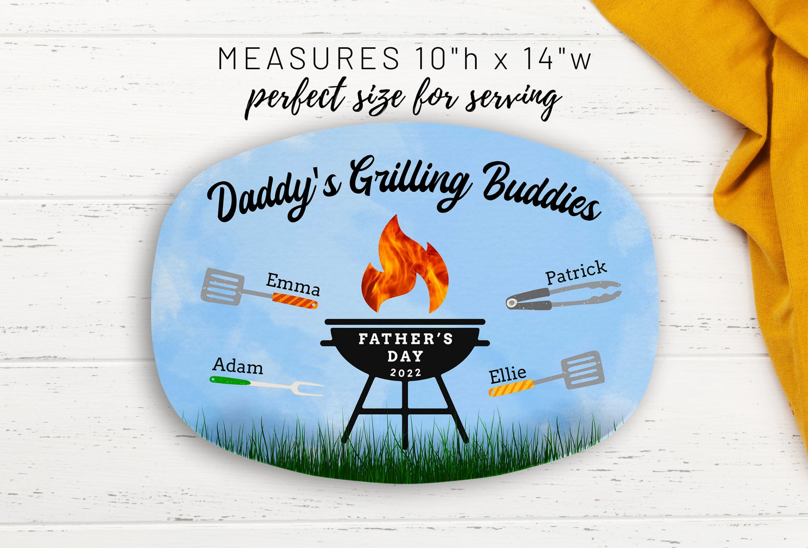 BBQ Gifts Personalized Grilling Plate Grill Gifts Dad Gift | Etsy