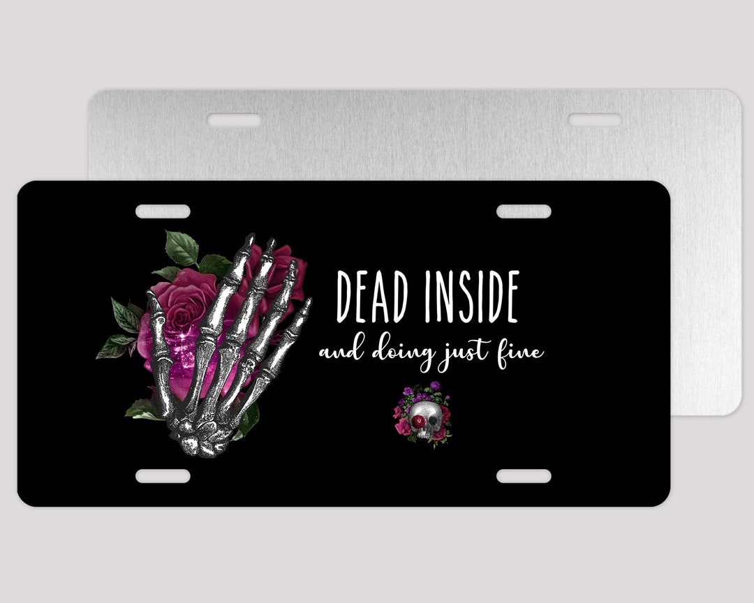 Goth Car Accessories, Front License Plate, Personalzed Car Tag, New Car ...