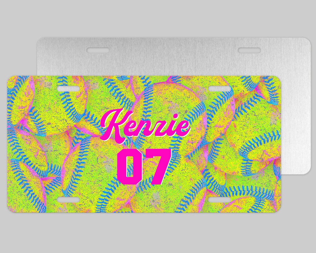 Softball License Plate, Front License Plate, Personalzed Car Tag, New ...