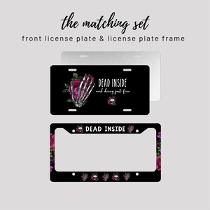 Goth Car Accessories, Front License Plate, Personalzed Car Tag, New Car ...