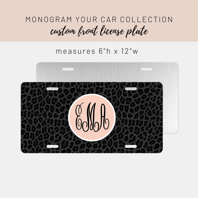 Front License Plate Monogrammed Car Tag Cute Car - Etsy