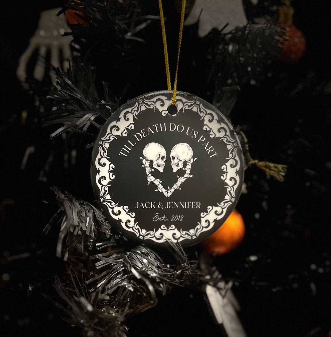 Gothic Wedding, Halloween Wedding Ornament, Skeleton Ornament, First ...