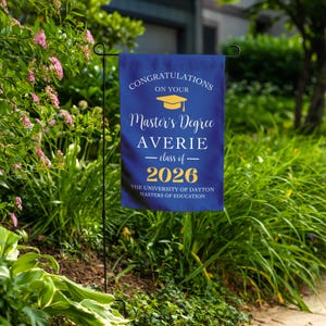 Masters Degree, Graduation Yard Sign, College Graduate Garden Flag ...