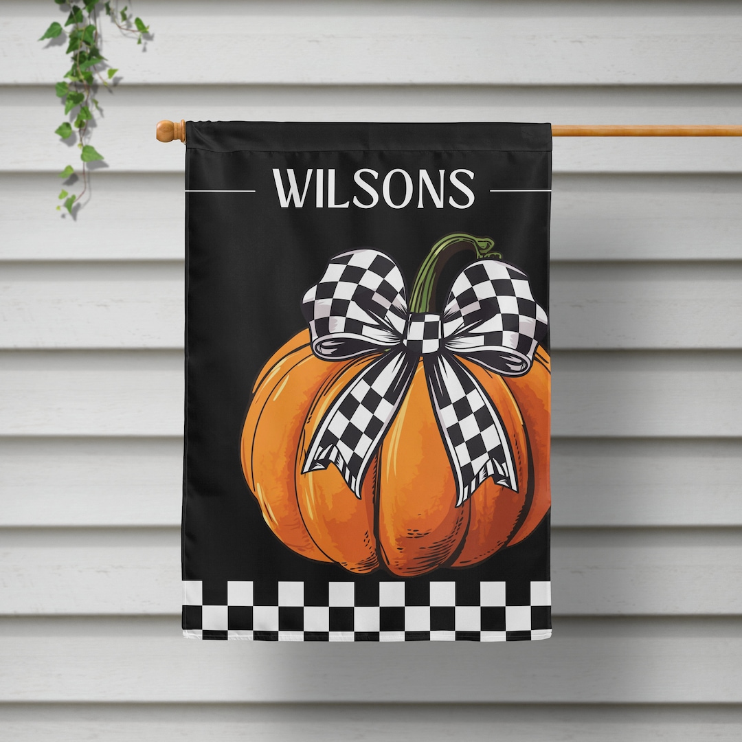 Fall Outdoor Decor, Personalized Flag, Custom Welcome House Flag ...