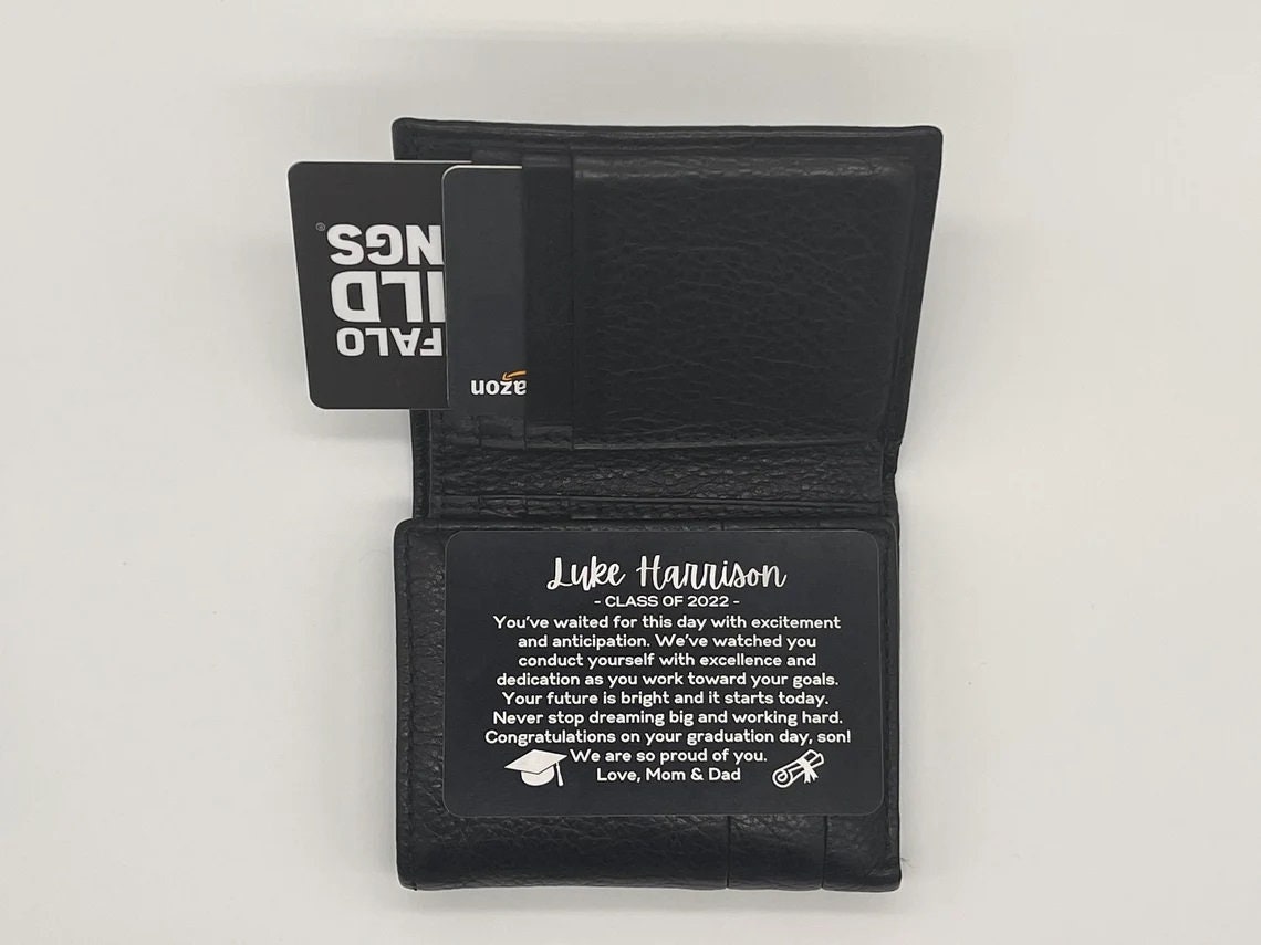 Personalized Engraved Wallet Card Custom Graduation Gift | Etsy