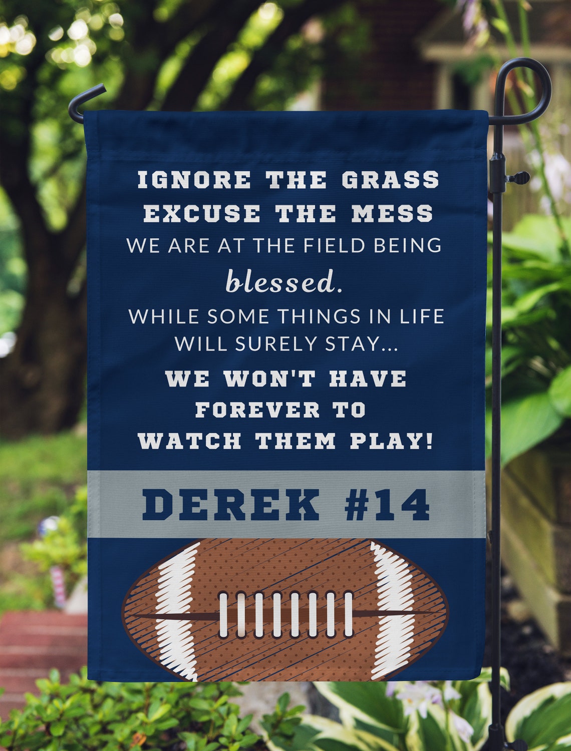 Personalized Football Flag Football Gifts Sports Mom Garden | Etsy