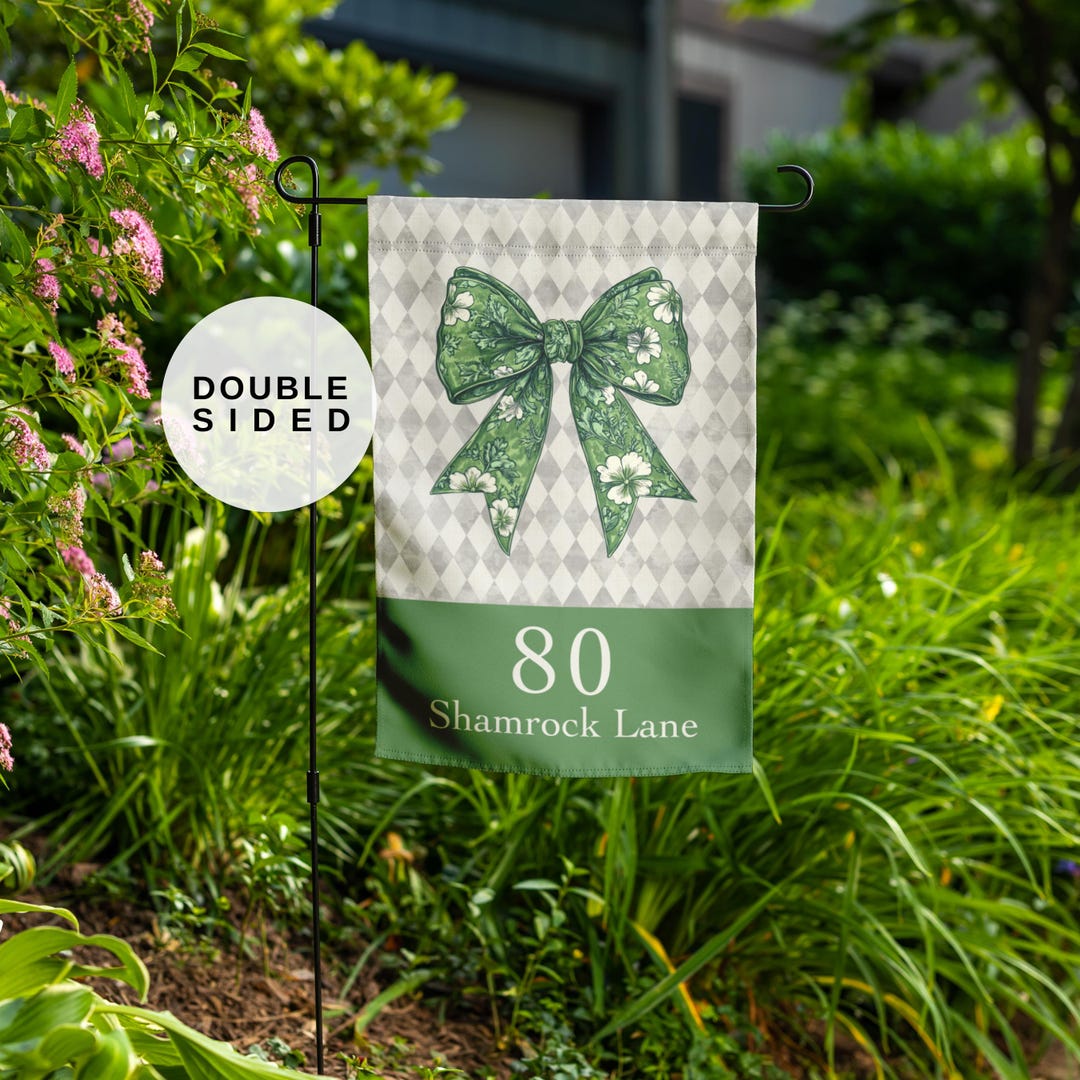 Saint Patricks Day Garden Flag, Address Sign, Spring Garden Flag ...