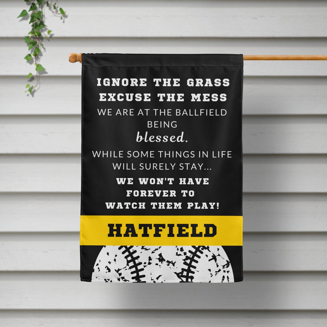 Personalized Baseball Flag, High School Sports Flag, Baseball Garden ...
