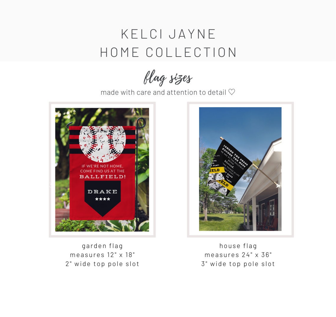 Personalized Baseball & Softball Flag Baseball Garden Flag | Etsy