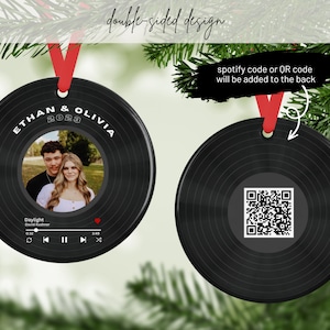Personalized Song Ornament, Custom Record Ornament, Boyfriend Christmas ...