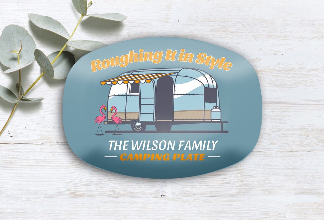 RV Gifts, Personalized Family Platter, Happy Camper Plate, Custom ...