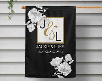 Personalized Just Married Garden Flag, Double Sided, Marriage, Wedding ...