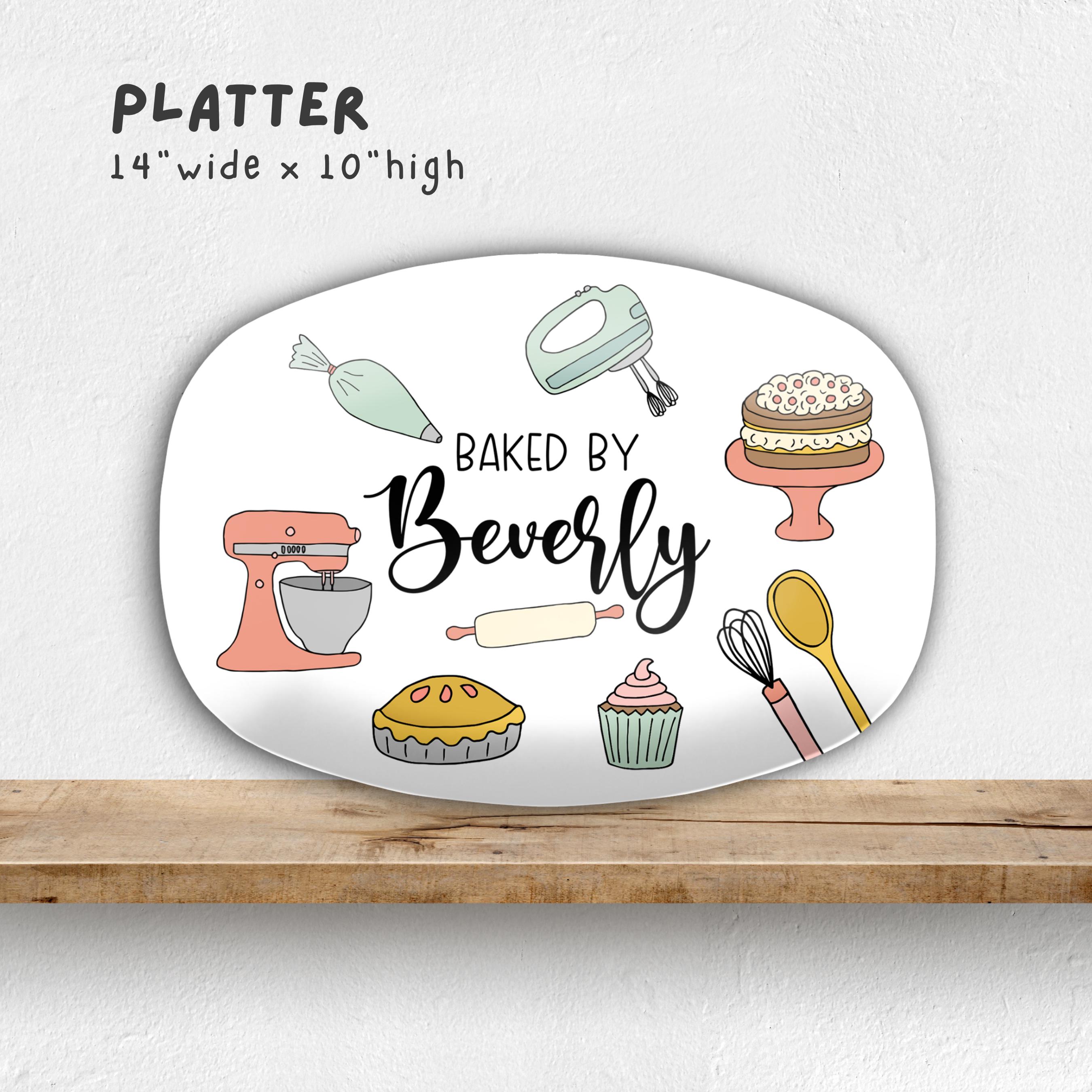 Personalized Baking Platter, Dessert Platter for Baker, Food Safe Plate ...