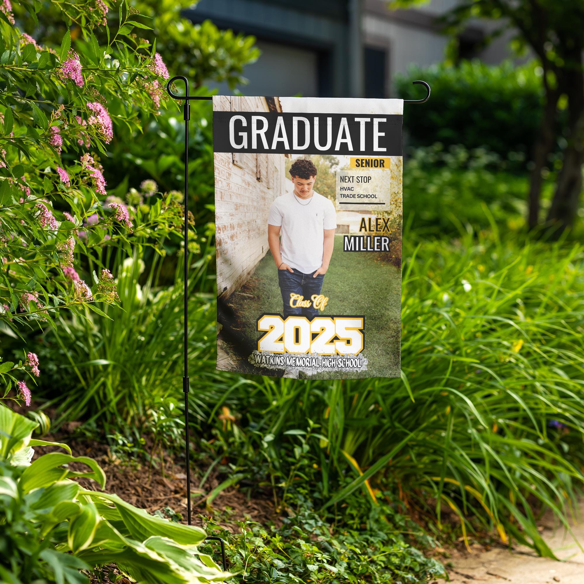 Graduation Yard Sign, Photo Graduation Flag, High School Senior, Grad ...