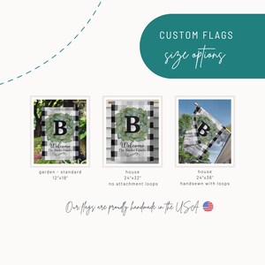 Initial House Flag, Personalized Garden Flag, Farmhouse Welcome Sign ...