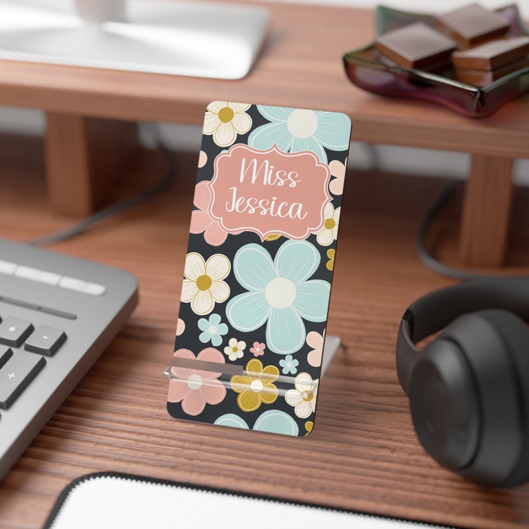 Personalized Cell Phone Stand, Teacher Appreciation, Back to School ...