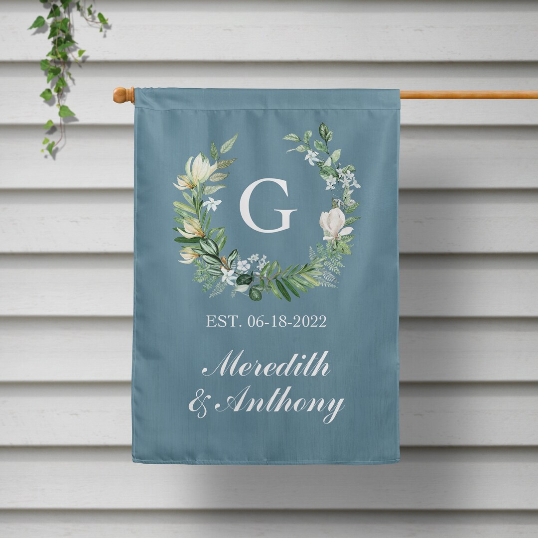 Wedding Flag, Personalized Garden Flag, Welcome Yard Sign, Backyard ...