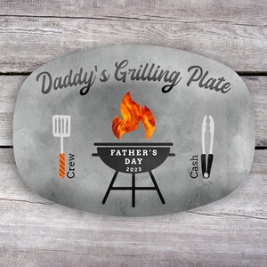 BBQ Gifts, Personalized Grilling Plate, Grill Gifts, Dad Gift From Kids ...